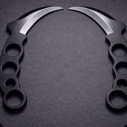 🔪 Dual Karambit Claw Knife – Knuckle Ring Handle – Finger Ring Handle ...