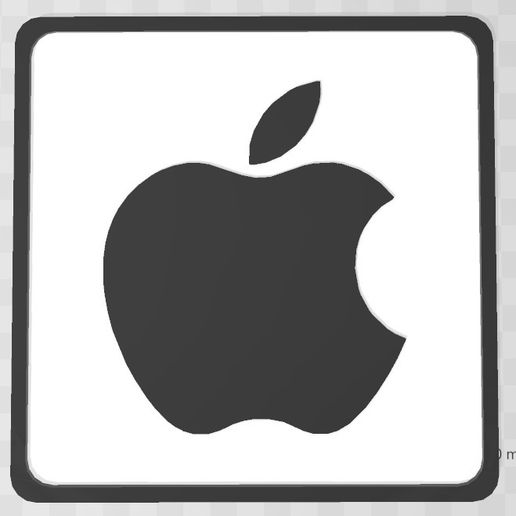 arquivo 3MF APPLE LOGO 2D WALL ART 🍎 ・design de impressão 3D para ...