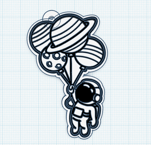 🧑‍🚀 Astronaut keychain・ STL File for 3D printing・Cults