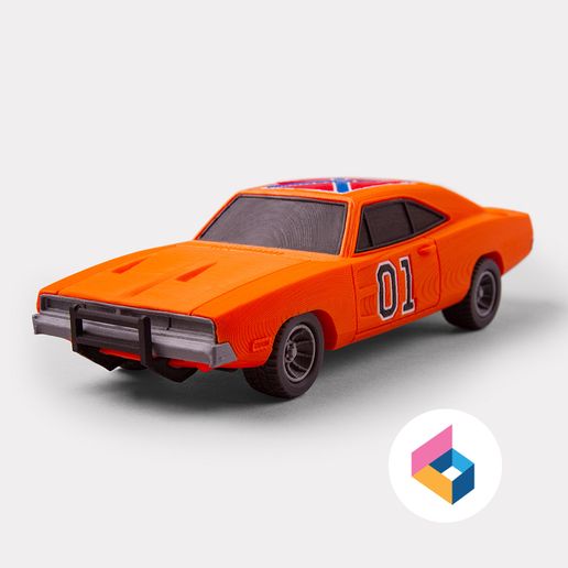 🚗 Foldable General Lee - Dukes of Hazzard・ STL File for 3D printing・Cults