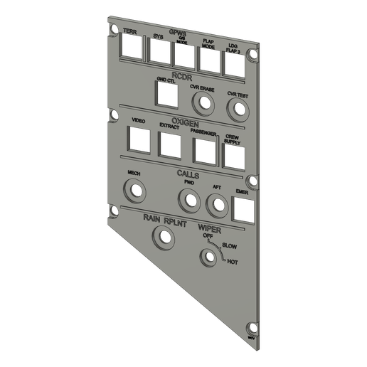 ️ AIRBUS A320 Panneau d'appel et d'oxigène supérieur・Fichier STL pour ...