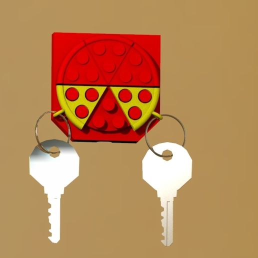 STL file Key hanger "pizza" 🔑 ・3D print design to download・Cults