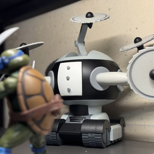 🤵 Technodrome Spinning Blade Tuxedo Robot・ STL File for 3D printing・Cults