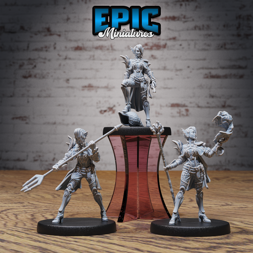 ♀️ Triton Female Set ‧ DnD Miniature ‧ Tabletop Miniatures ‧ Gaming ...