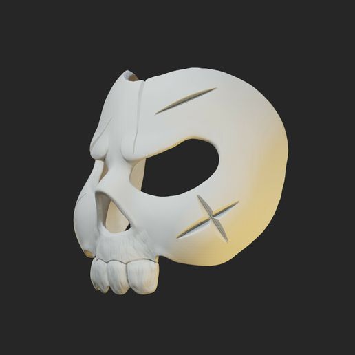 💀 Wearable Mask 17 Skull Damage・ STL File for 3D printing・Cults