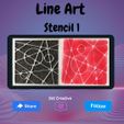 STL file Line Art Stencil 1 🎨 ・3D printable model to download・Cults