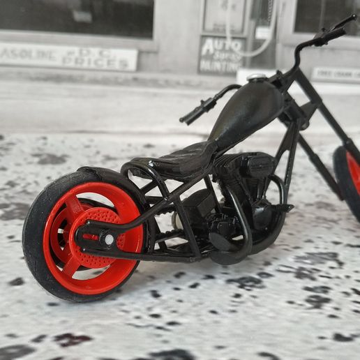 🏍️ Chopper custom biker motorcycle STL printable 3D print・ 3D File for ...