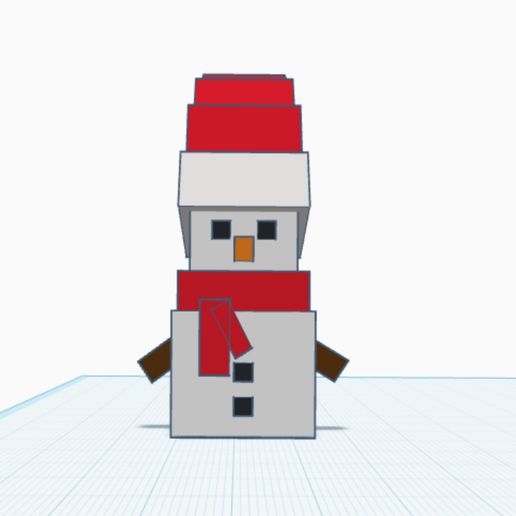 🌨️ Blocky snow man・Free STL File for 3D printing・Cults
