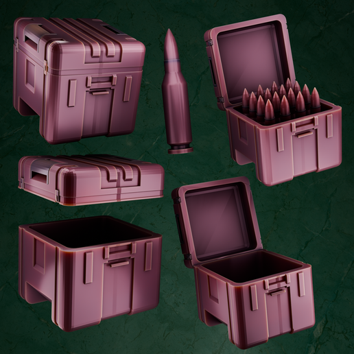 🪖 Crate with tank shells / ammunition・ 3D File for 3D printing・Cults