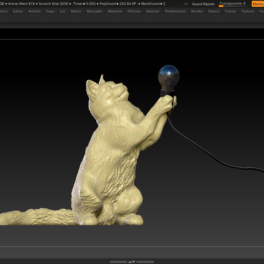🔦 lamp cat・ OBJ File for 3D printing・Cults