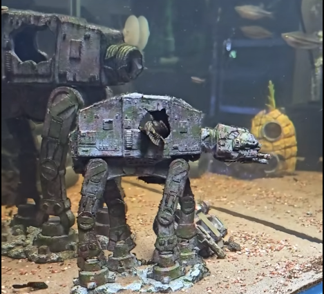 ⭐ Fallen AT-AT star wars aquarium ornament・ 3D File for 3D printing・Cults