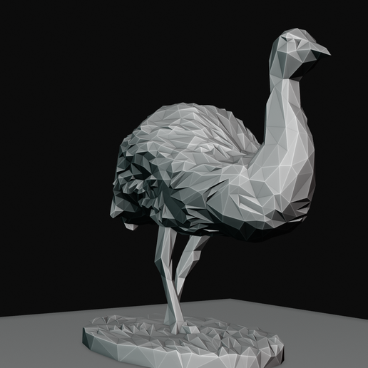 🐦 emu low poly stl・ STL File for 3D printing・Cults