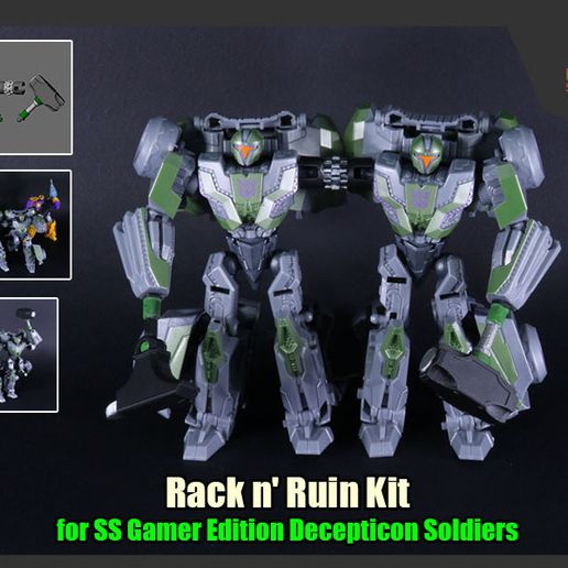 🤖 Rack N' Ruin Kit for Studio Series Gamer Edition Decepticon Soldiers ...
