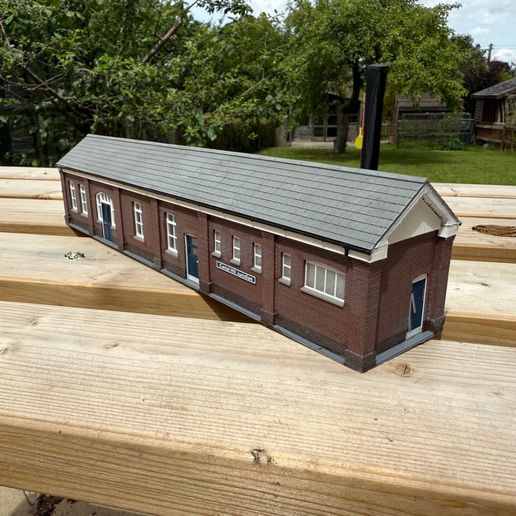 🛤️ Model Railway Island Platform Building Roof Add-on・ STL File for 3D ...