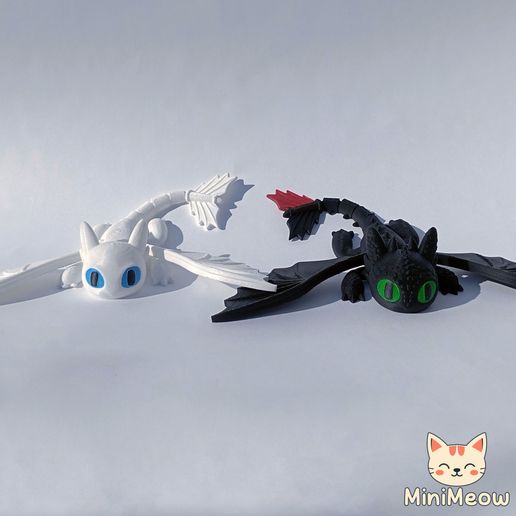 🐉 Toothless and Light Fury・ STL File for 3D printing・Cults