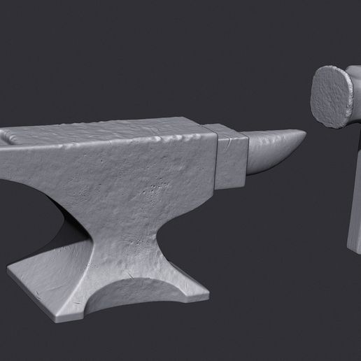 🔨 Anvil and Hammer 3D model・ STL File for 3D printing・Cults