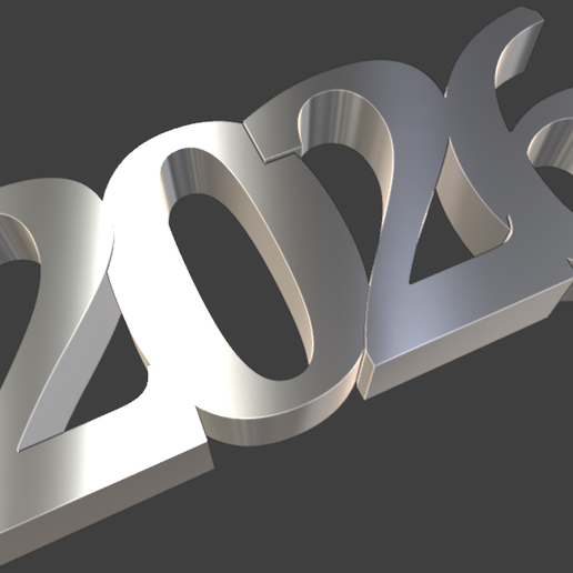 🎉 inscription 2026 in STL format for 3D printing・ STL File for 3D ...