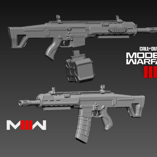 🤙 MCW 3d model COD MW3 warzone・ OBJ File for 3D printing・Cults