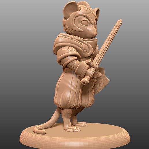 STL file Mouse Knight - Tabletop Miniature 🐁 ・3D print design to ...