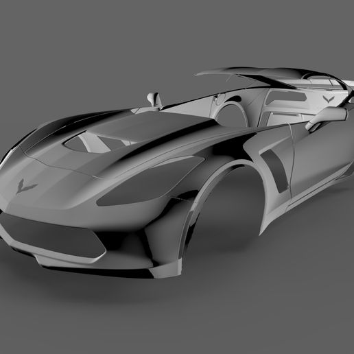 🩻 Chevy Corvette Z06 – Exterior- 3D Scan STL for Modding & Design・ STL ...