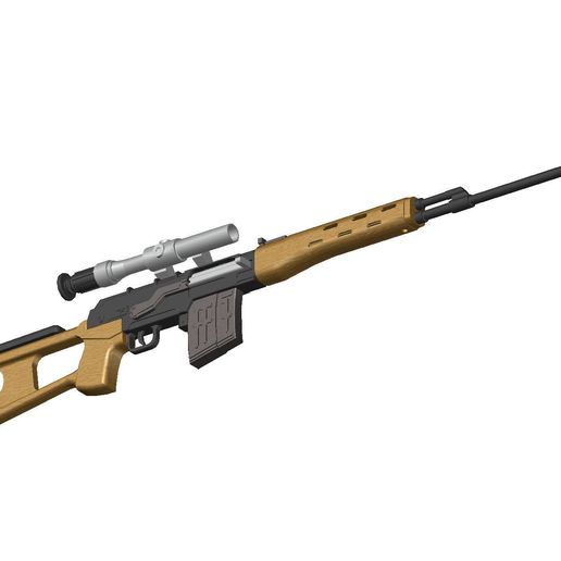 STL file SVD Dragunov Sniper Rifle 🔫 ・3D printable model to download・Cults