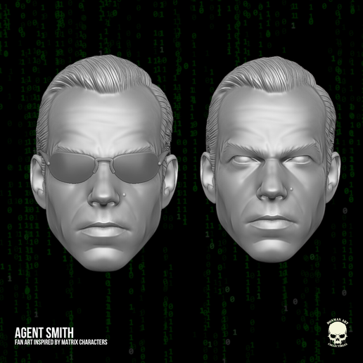 🪖 Agent Smith - Matrix 3D printables for action figures・ STL File for 3D printing・Cults