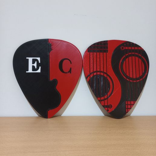 🖼️ Plectrum - Picture - 2D decoration・Free STL File for ・Cults