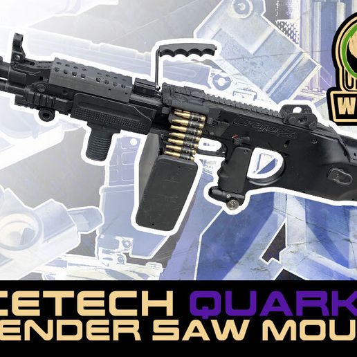 🪚 Acetech Quark-R Empire Dfender M249 SAW Minimi tracer mount・ 3D File ...