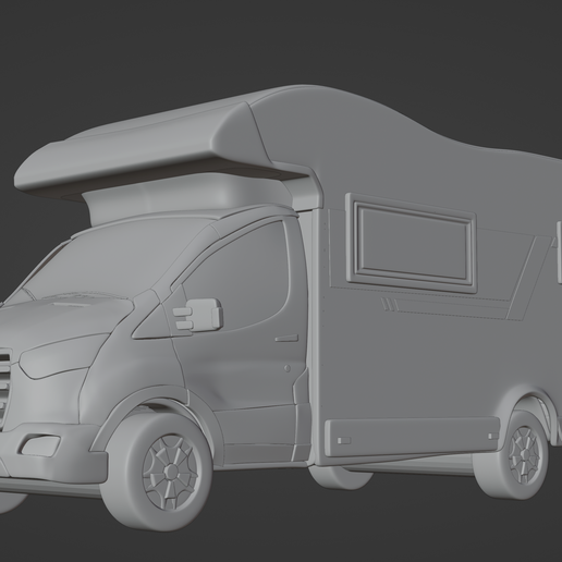 🚗 Caravan Model with Functional Wheels・ STL File for 3D printing・Cults