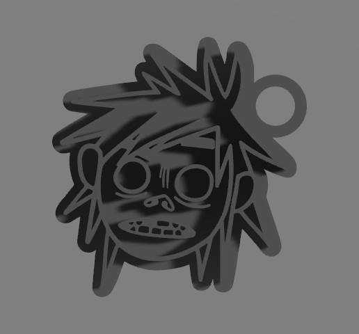 🗝️ Keychain 2D Gorillaz Band・ STL File for 3D printing・Cults