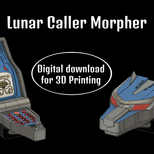 🖨️ Power Ranger Wild Force Lunar Caller Morpher・ STL File for 3D ...