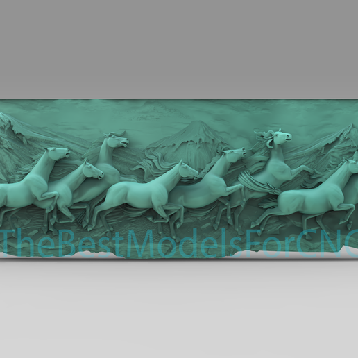 3D file 3D Model STL File for CNC Router Laser & 3D Printer Horses ...