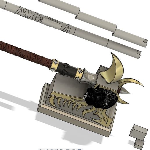 🧸 Harald Hammerstorm Mace・Free STL File for 3D printing・Cults