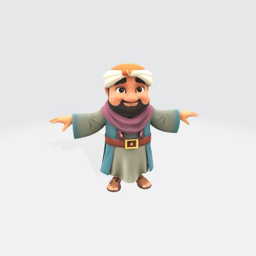 👳 Middle Eastern Character・ 3D File for 3D printing, CNC machining ...