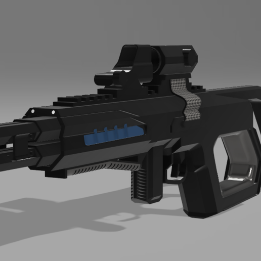 🔫 Futuristic Rifle・Free OBJ File for ・Cults