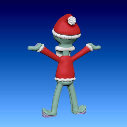 🎅 calamardo como santa claus de bob esponja para la navidad・Archivo STL ...