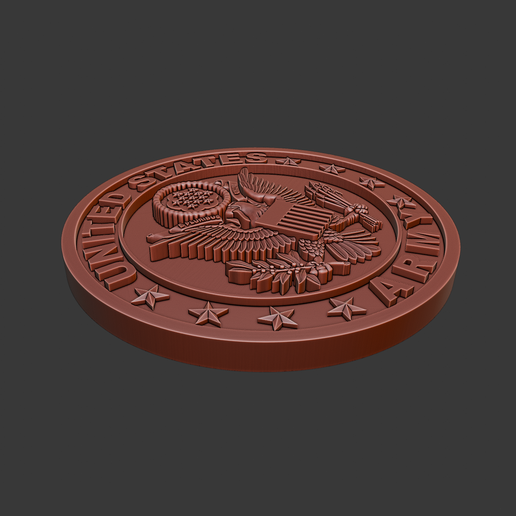 📁 Archivo .stl en relieve del emblema del Ejército de EE.UU. en 3D ...