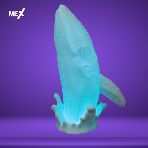 STL file Low Poly Whale Table Lamp - Ocean-Inspired Decor 🐳 ・3D printer ...