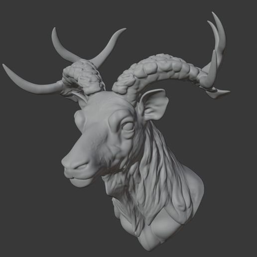 👤 Markhor Head Bust 3D Model - Bust STL Printable・ STL File for 3D ...