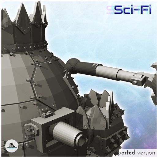 🪖 Ork heavy tank with main turret and dual front firing platforms (30 ...
