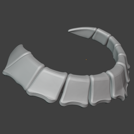 💀 Spine Bones Gorget・ STL File for 3D printing・Cults