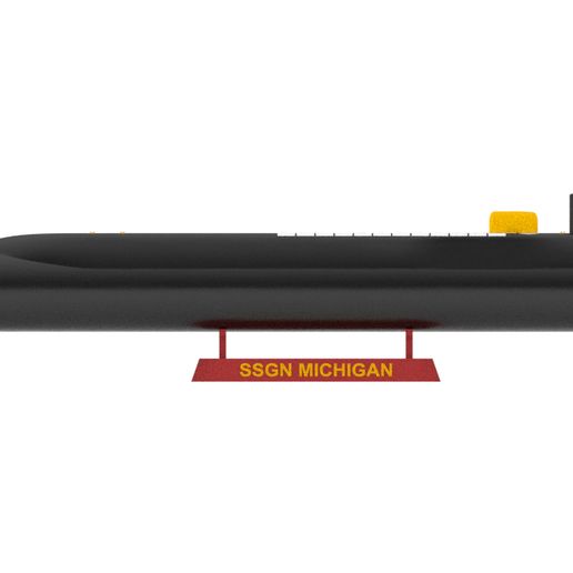 ⛵ SUBMARINE USS MICHIGAN SSGN 727 - 1/350 High Quality・ STL File for 3D ...