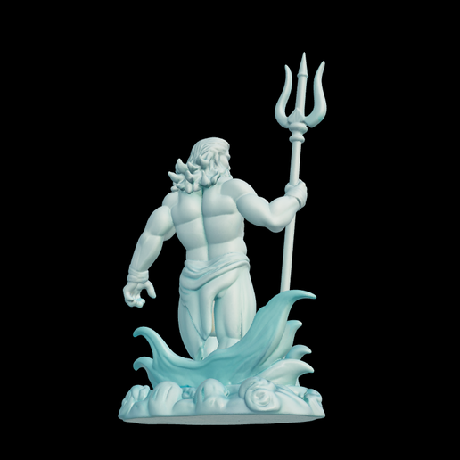 Poseidon Rising from the Ocean Figure 🌊・ STL File for 3D printing・Cults