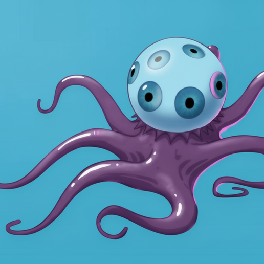 👽 Alien Earth T Ocellus Octopus Eyepiece Globe・ STL File for 3D ...