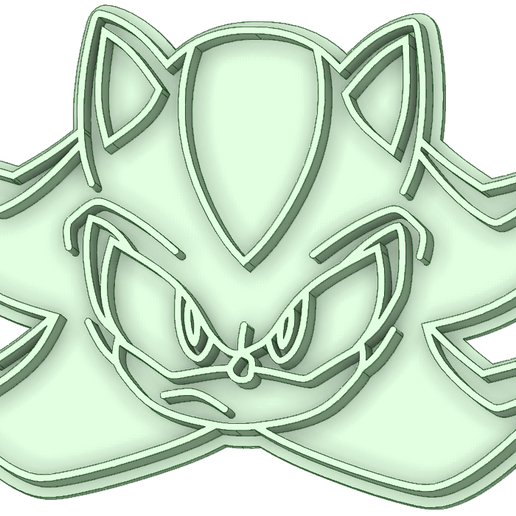 🍪 Shadow face 2 Sonic cookie cutter・ STL File for 3D printing・Cults