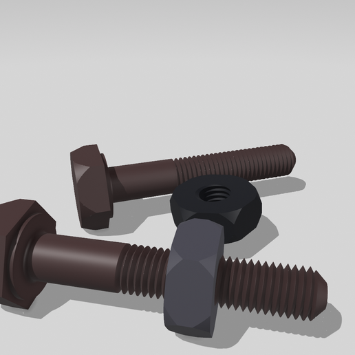 🔩 Bolt and Nuts・Free STL File for 3D printing・Cults