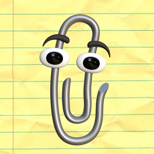 📎 Microsoft Word Clippy the Paperclip・ STL File for ・Cults