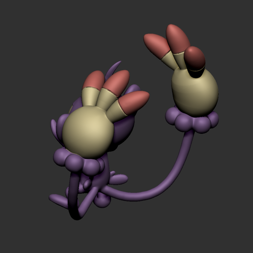 🐉 Pokemon 424-Ambipom・ STL File for 3D printing・Cults