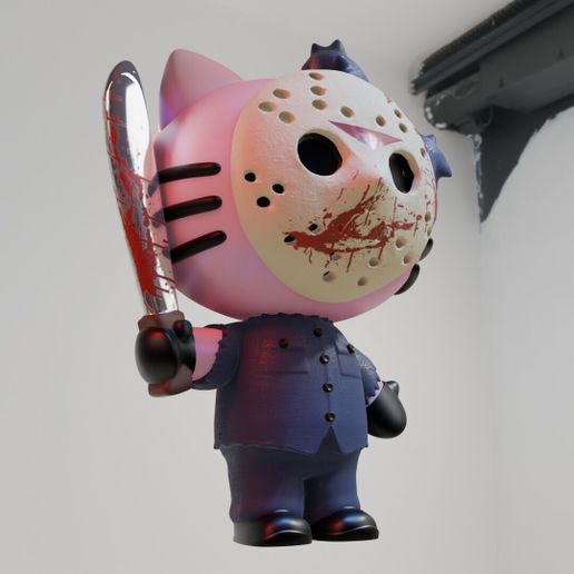 👋 HELLO KITTY JASON VOORHEES - FRIDAY THE 13TH・ 3D File for 3D printing ...