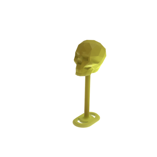 💀 Low Poly Skull Helmet Stand・ STL File for ・Cults